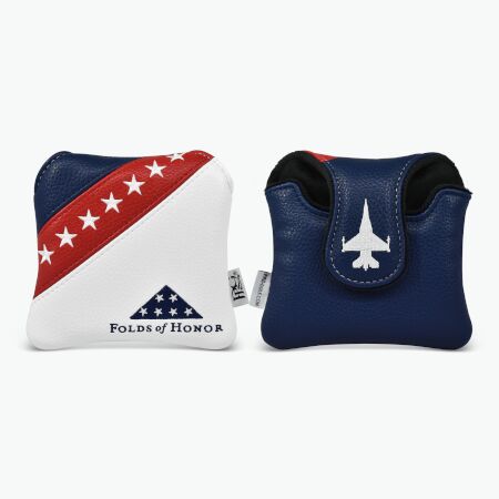 Folds of Honor Elite Vintage College Mallet Putter Cover (Red, White ...